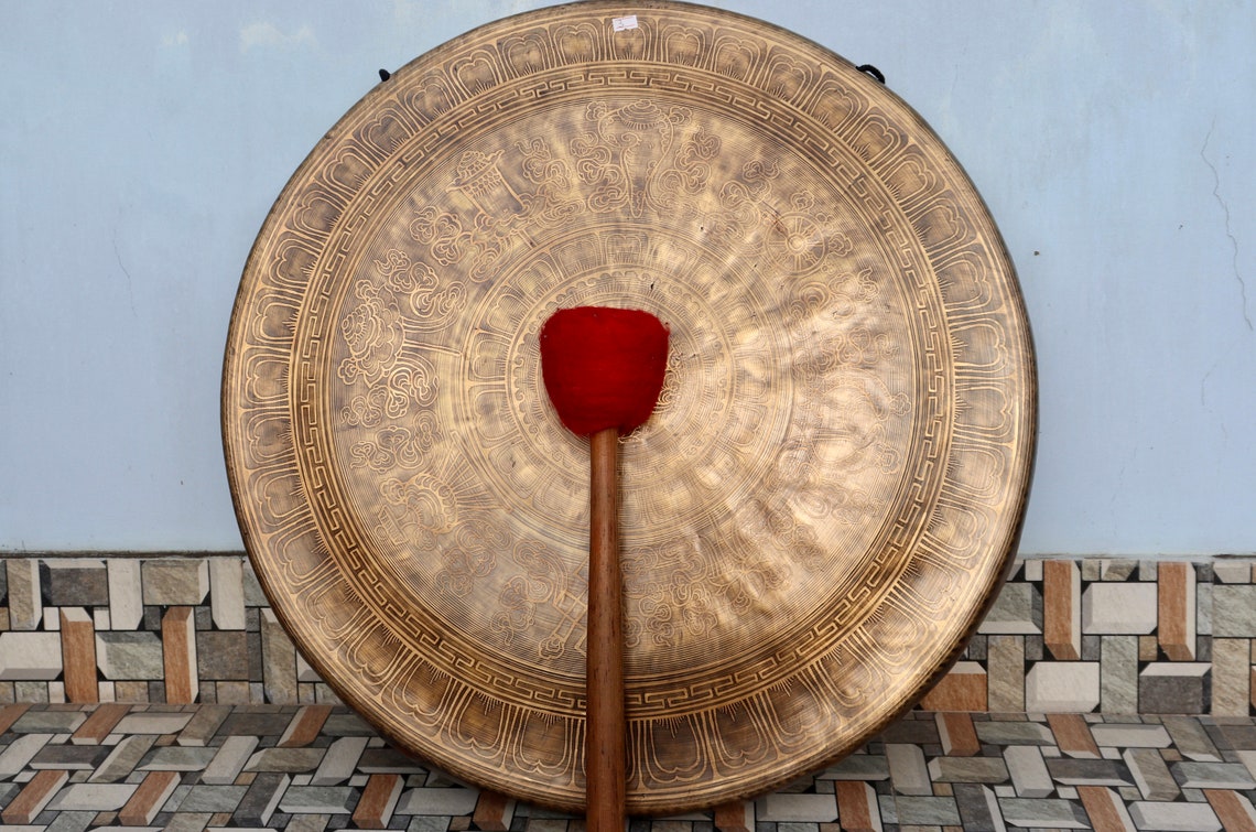 70 Cm Extra Large Mantra Craft Gong Temple Gong Meditation - Etsy