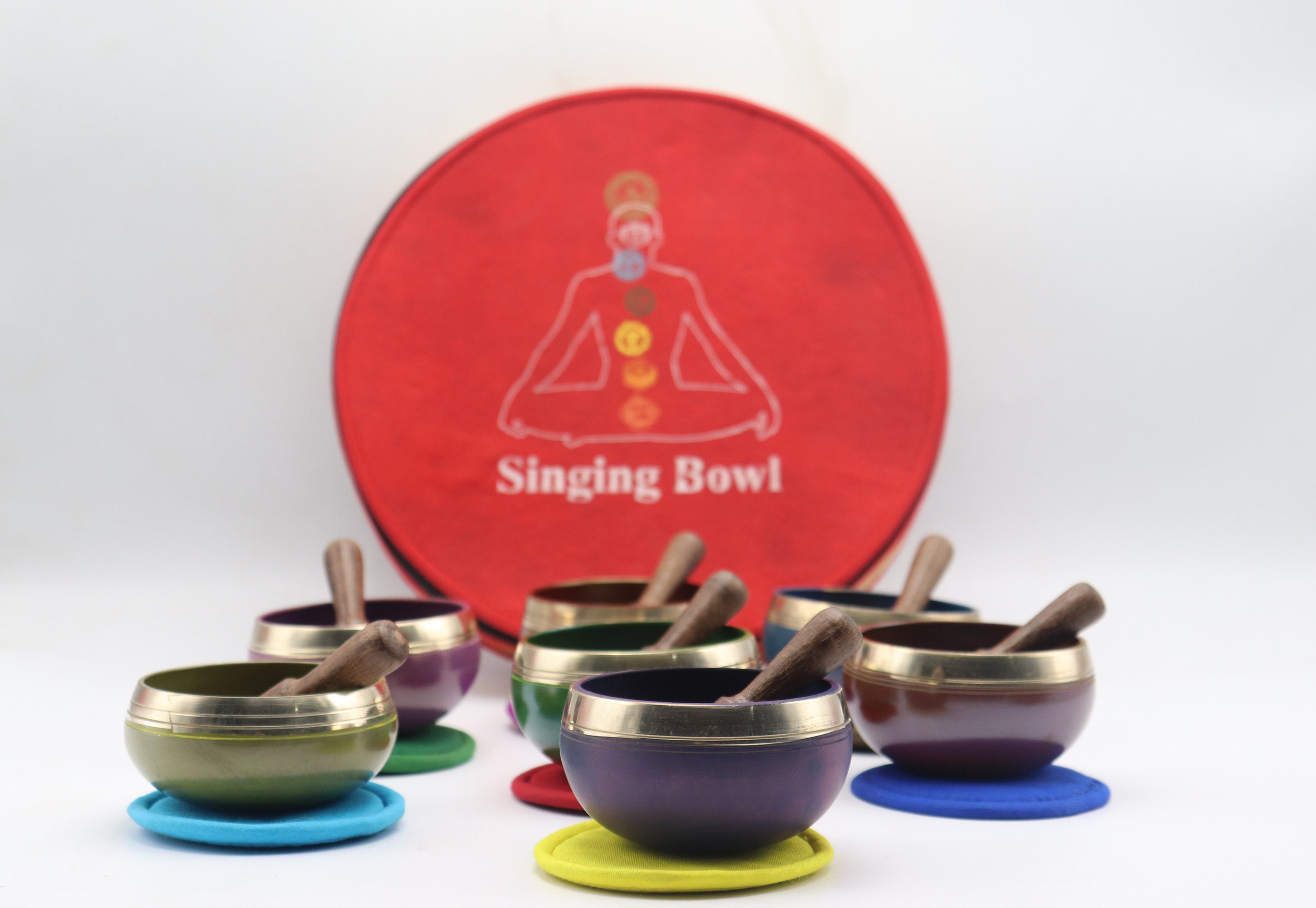 Set of 7 Color Singing Bowl-singing Bowl Set From Nepal Best - Etsy
