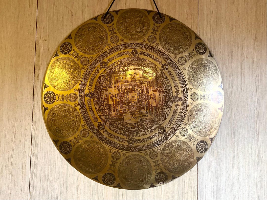 16 Inches to 26 Inches Mandala Designed Fancy Flat Gong-better Sound ...