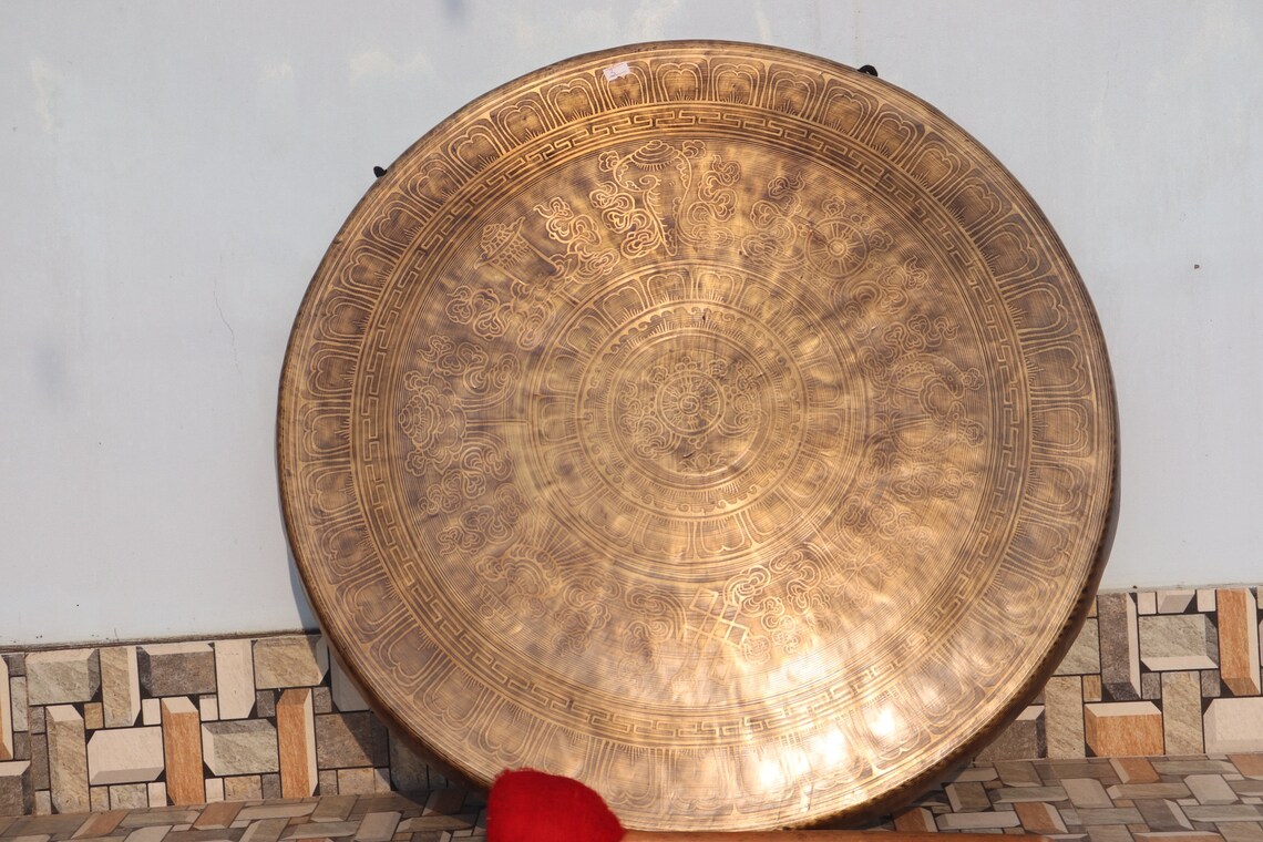 70 Cm Extra Large Mantra Craft Gong Temple Gong Meditation - Etsy