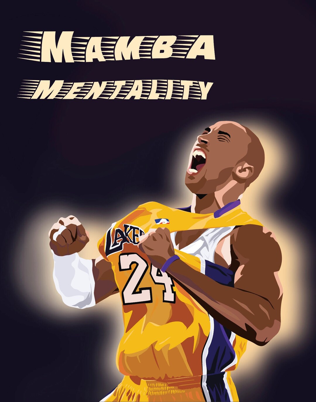 Kobe Bryant Black Mamba Portrait - Etsy