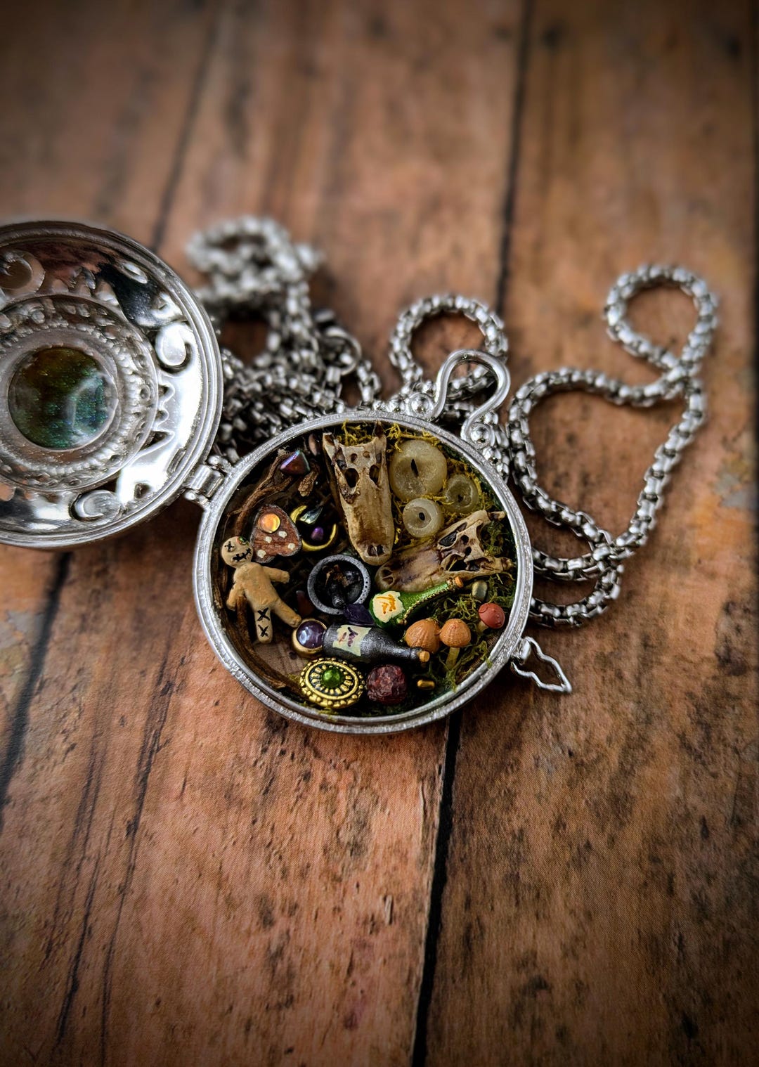 Inner Witch (diorama) Locket Swamp Witch - Etsy