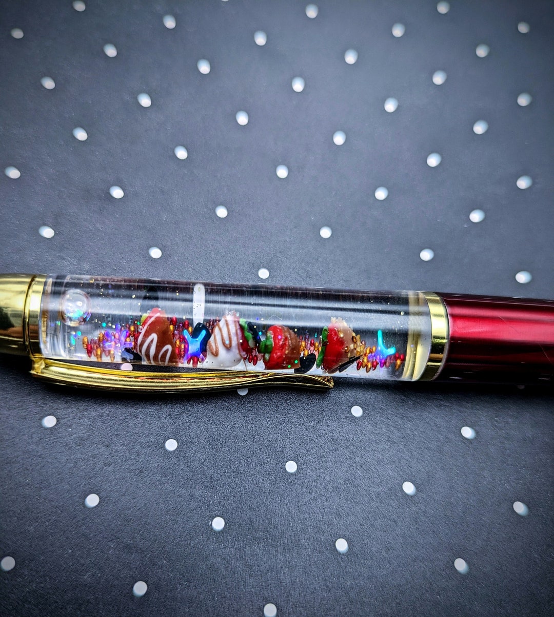Chocolate Covered Berries 3D Float Pen - Etsy
