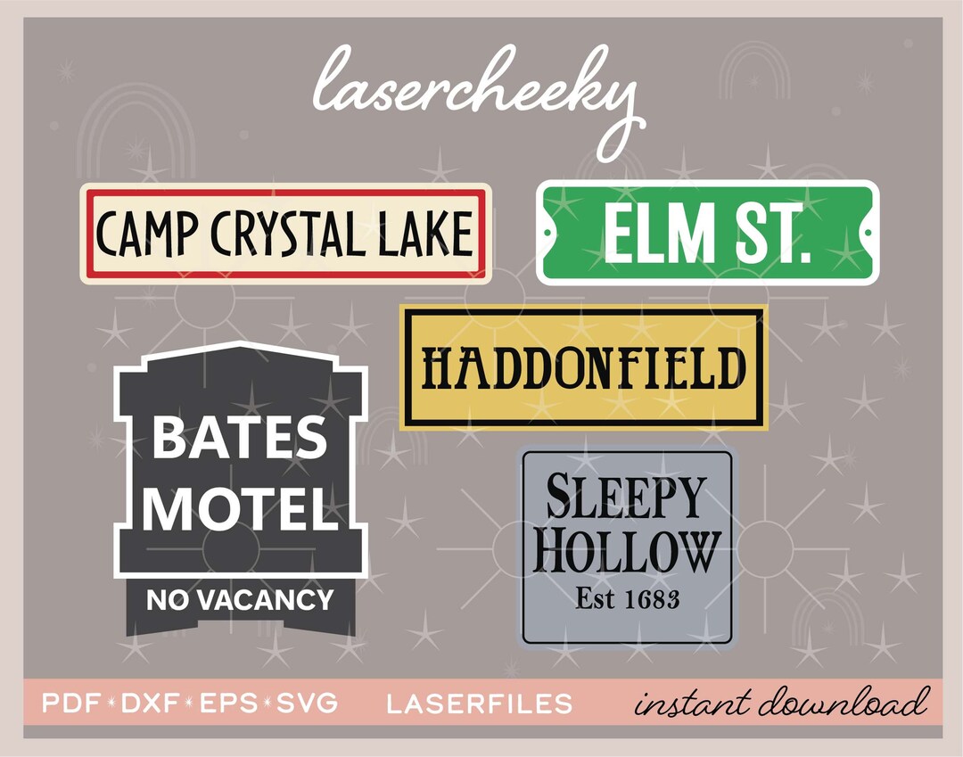 Scary Movie Signs SVG Horror Movie Signs Halloween Tree - Etsy UK