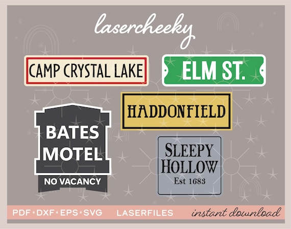 Scary Movie Signs SVG Horror Movie Signs Halloween Tree - Etsy Israel