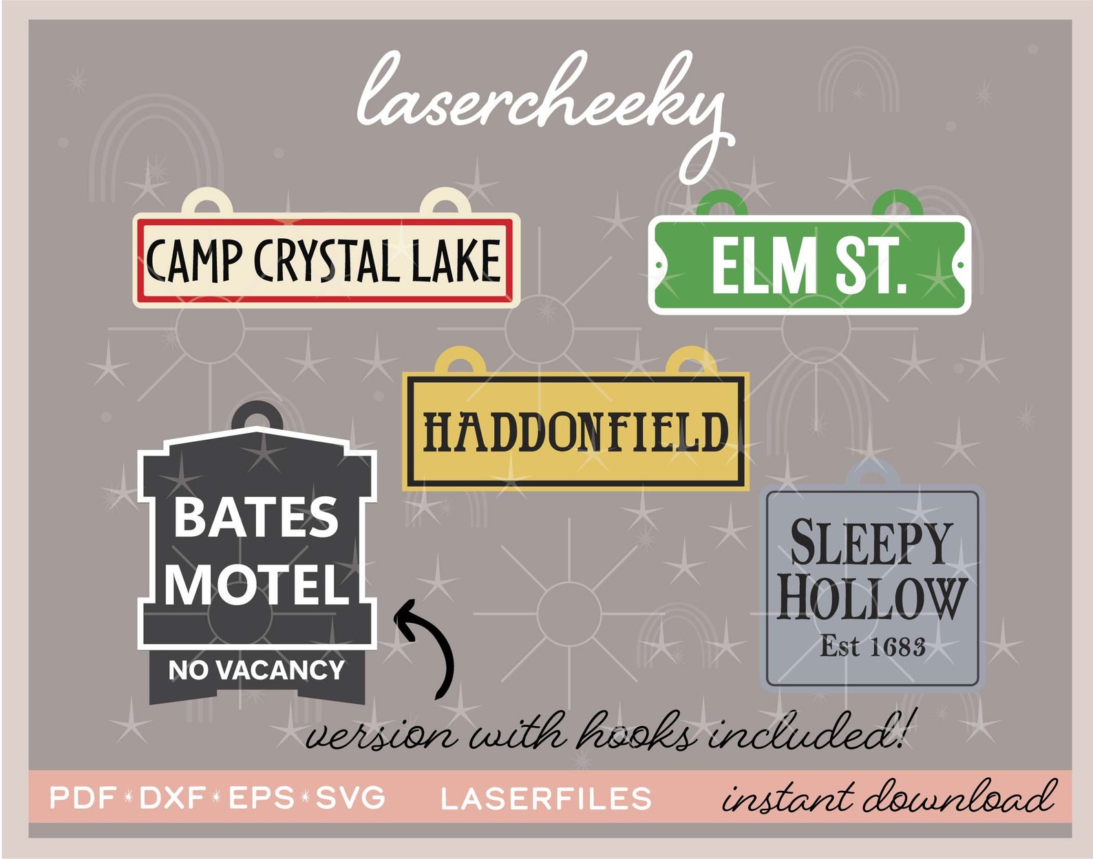 Scary Movie Signs SVG: Halloween Tree Ornaments (digital Download) - Etsy