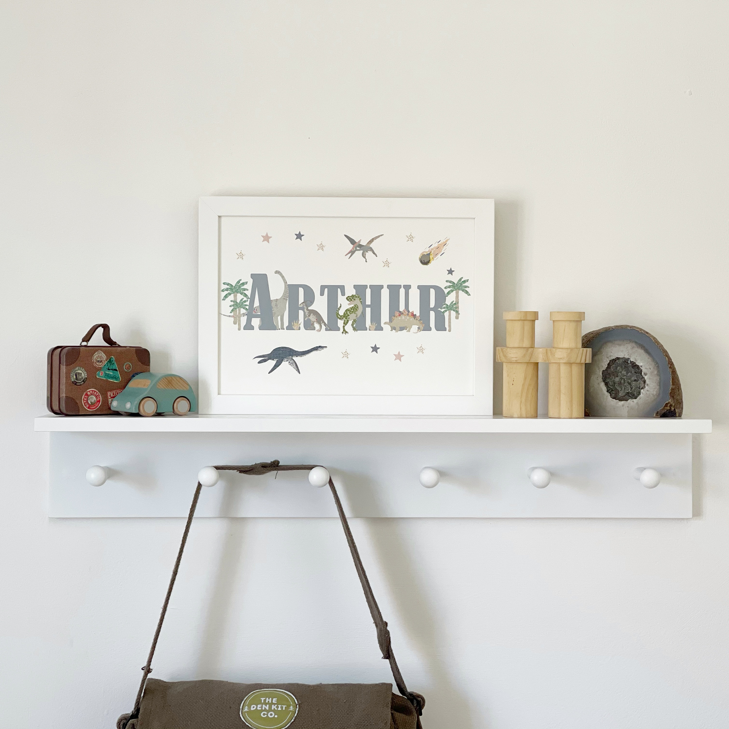 Dinosaur Personalised Name Print Nursery Print Poster | Etsy