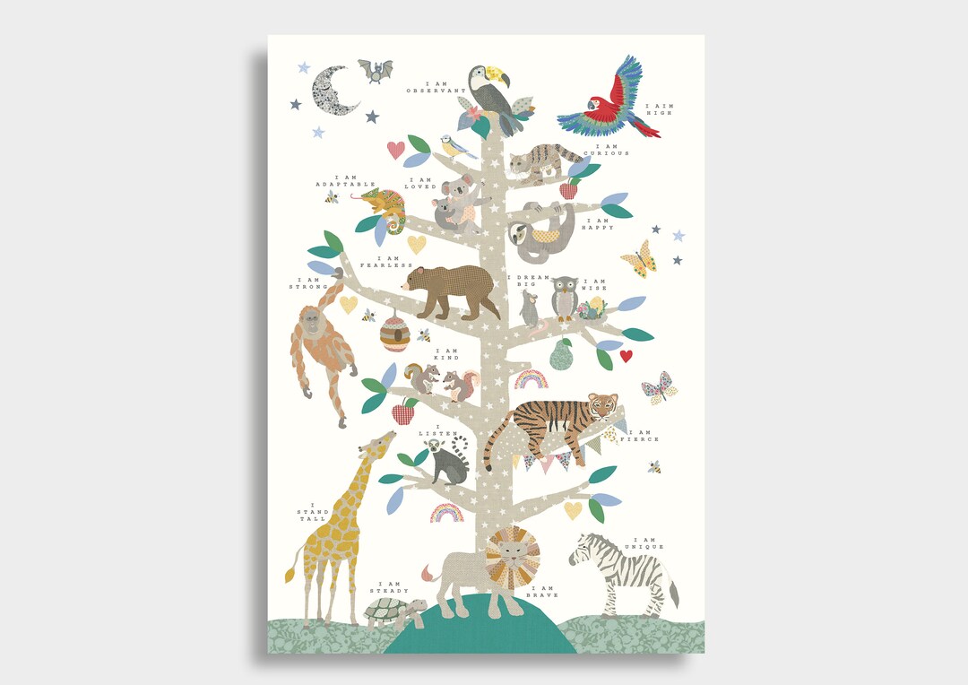 Positive Affirmation Animal Print - Positivity - Children’s Prints ...