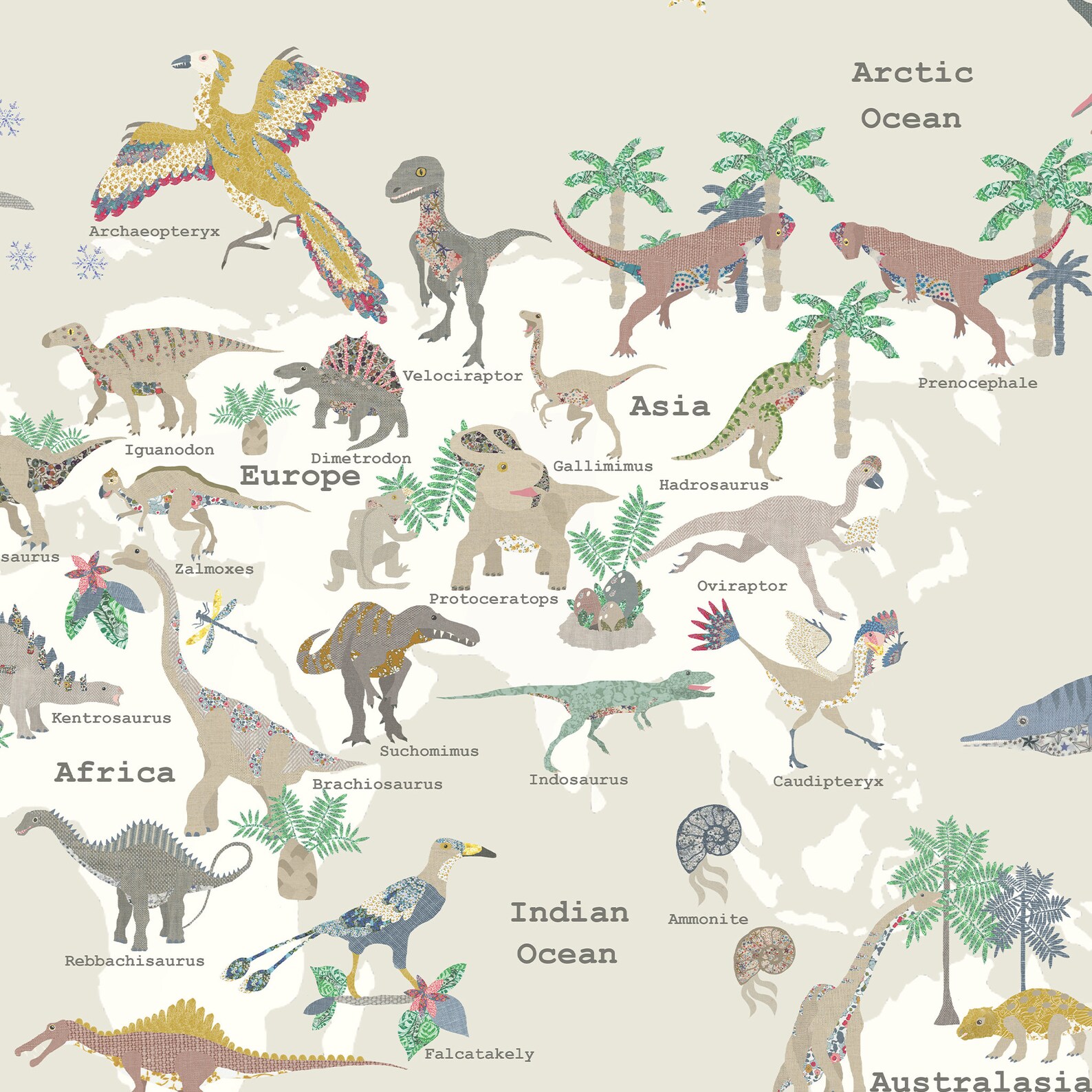 DINOSAUR World Map Various Colours Childrens Map Map of - Etsy Canada