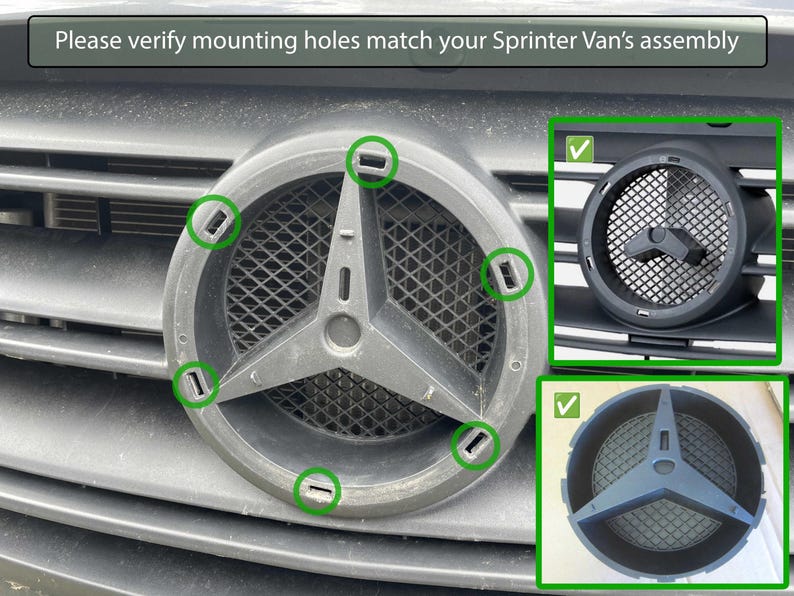 Mercedes Sprinter Front Star Emblem Upgrade | Custom Hood Ornament for ...
