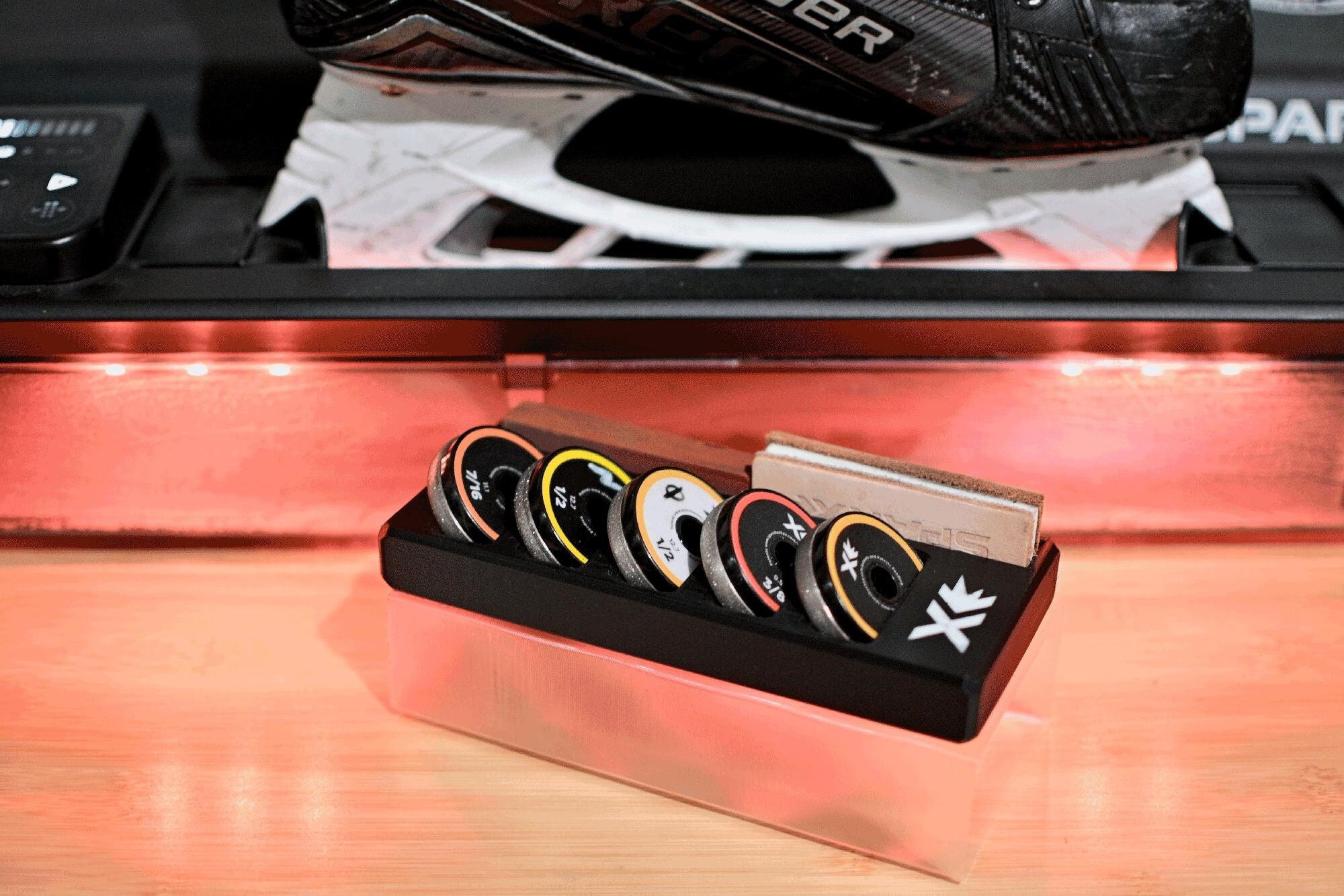SPARX Hockey Grinding Ring Organizer: Personalized Skate Sharpener Case ...