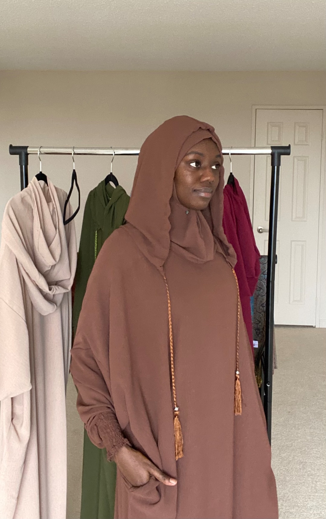 Ultra Modern One Piece DOUBLE HOODED Prayer Dress Perfect for Umra Home ...