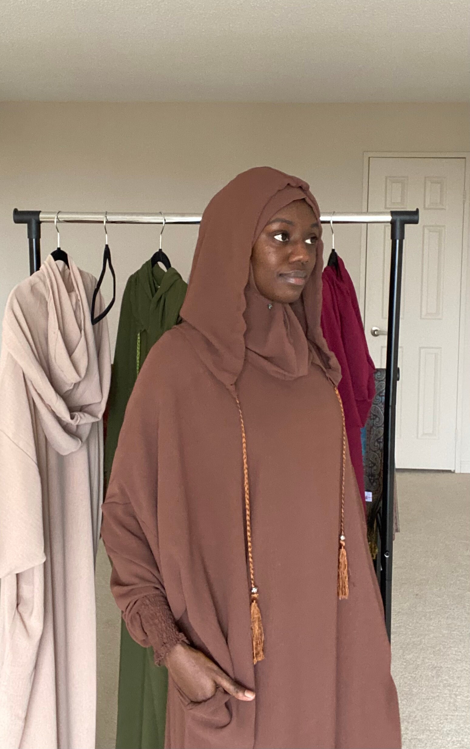 Ultra Modern One Piece DOUBLE HOODED Prayer Dress Perfect for Umra Home ...