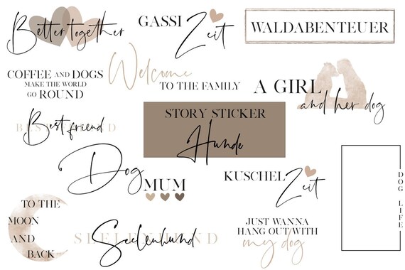 Instagram Story Sticker Set Dog Lover Package 130 Stickers - Etsy