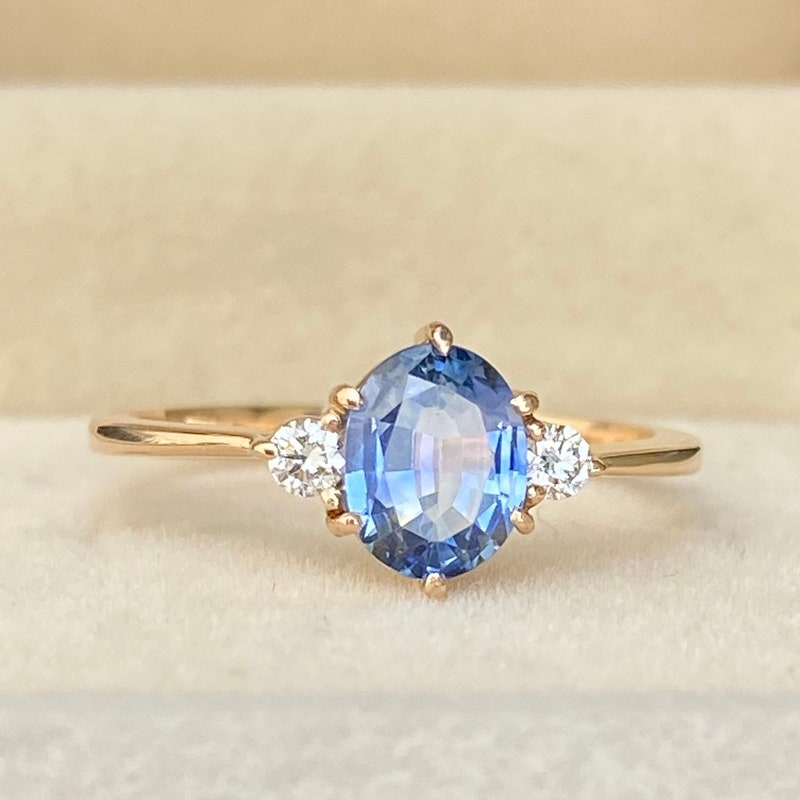 Blue Engagement Ring - Etsy