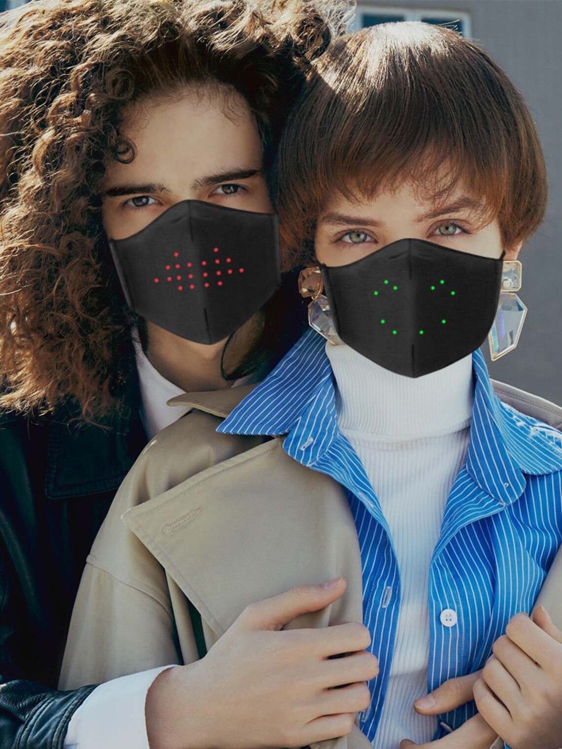 LED voice activated face mask led smart mask cool mask | Etsy