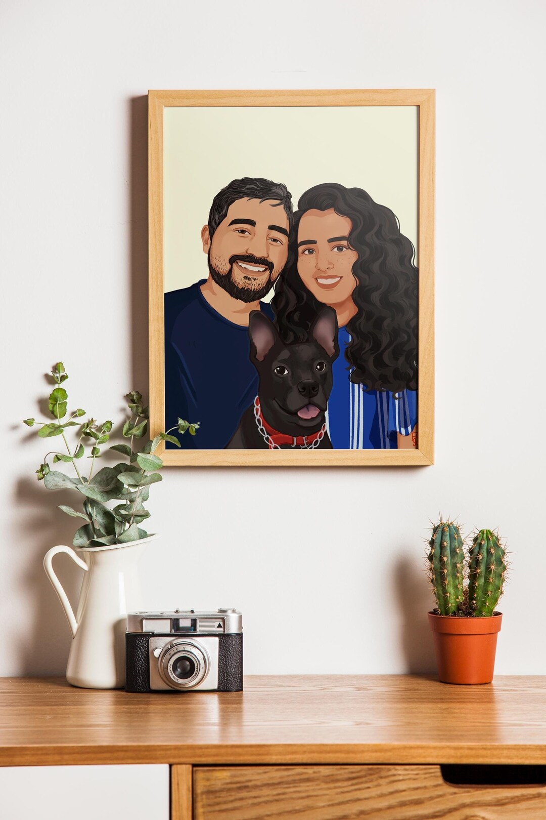 Custom Portrait Art, Personalized Portrait Gift, Anniversary Portrait ...