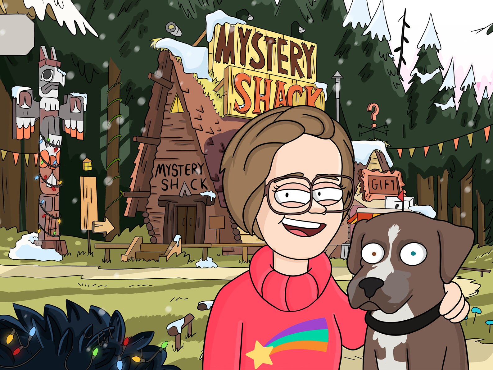 Custom Xmas Gravity Falls Family Portrait Christmas Family - Etsy