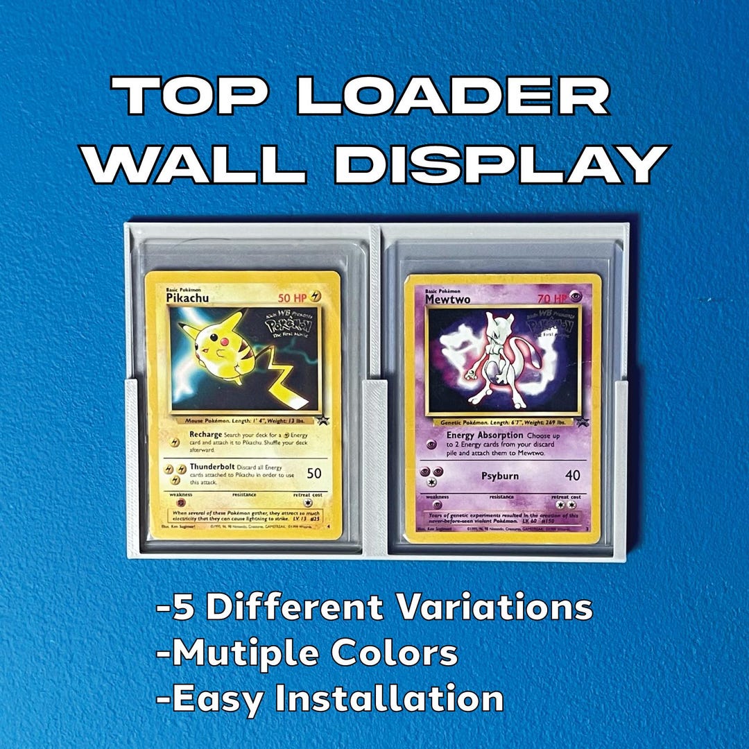 TCG Top Loader Wall Displays for Pokemon, Sports, Yu-gi-oh, MTG ...