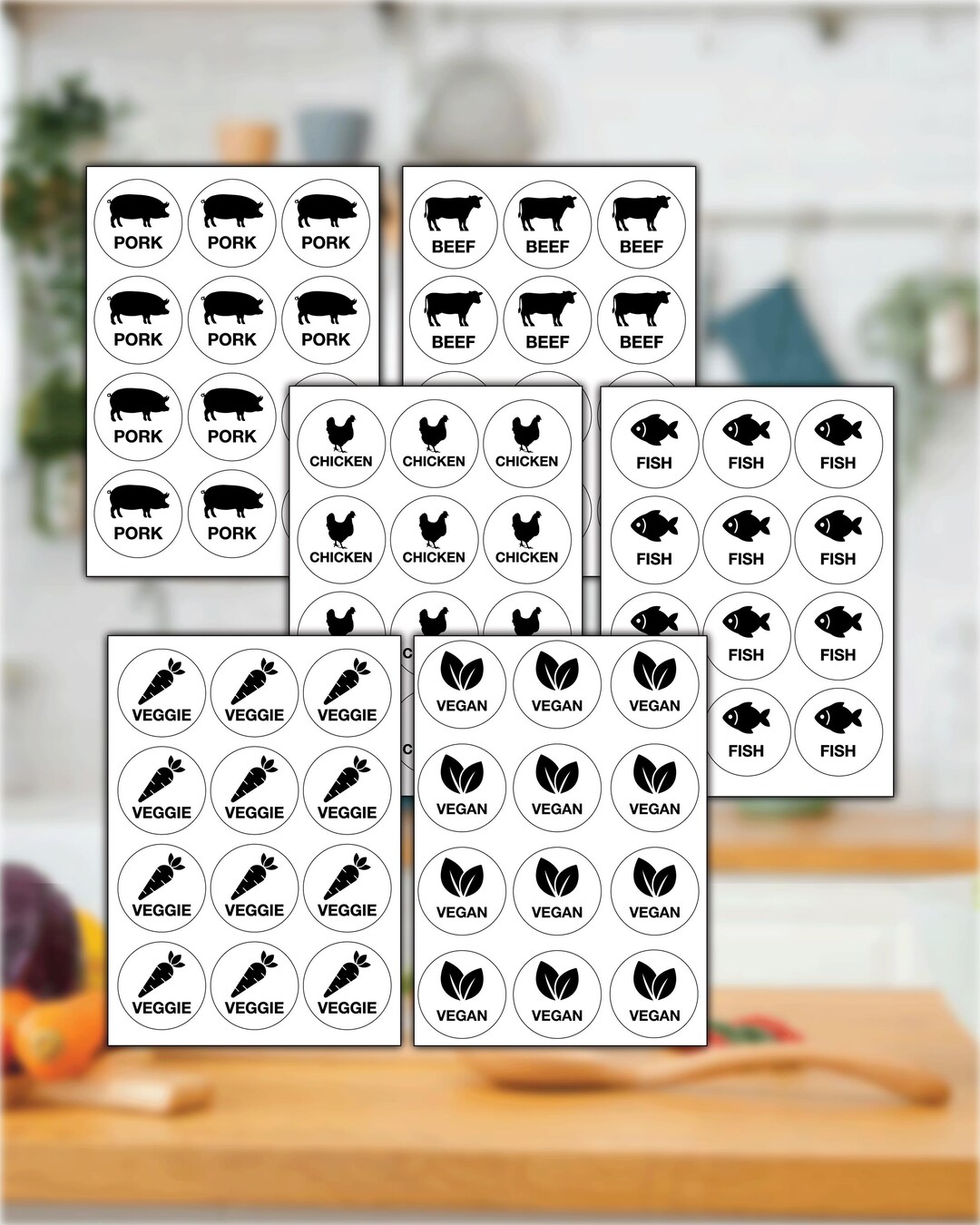 Custom Meal Choice Stickers - Sticker Sheets for Meal Prepping ...