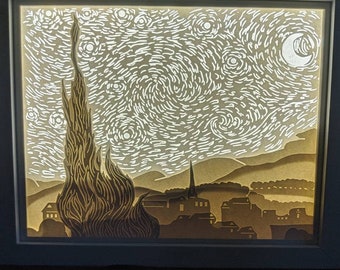 Starry Night Shadow Box - Etsy