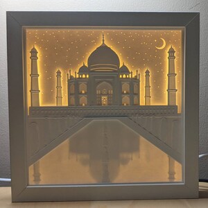 Taj Mahal - Indian Architecture Paper Cut Light Box / Shadow Box - Etsy