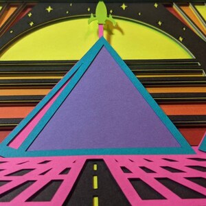 Synthwave / Outrun / Retrowave / Vaporwave Pyramids - Colorful Layered ...