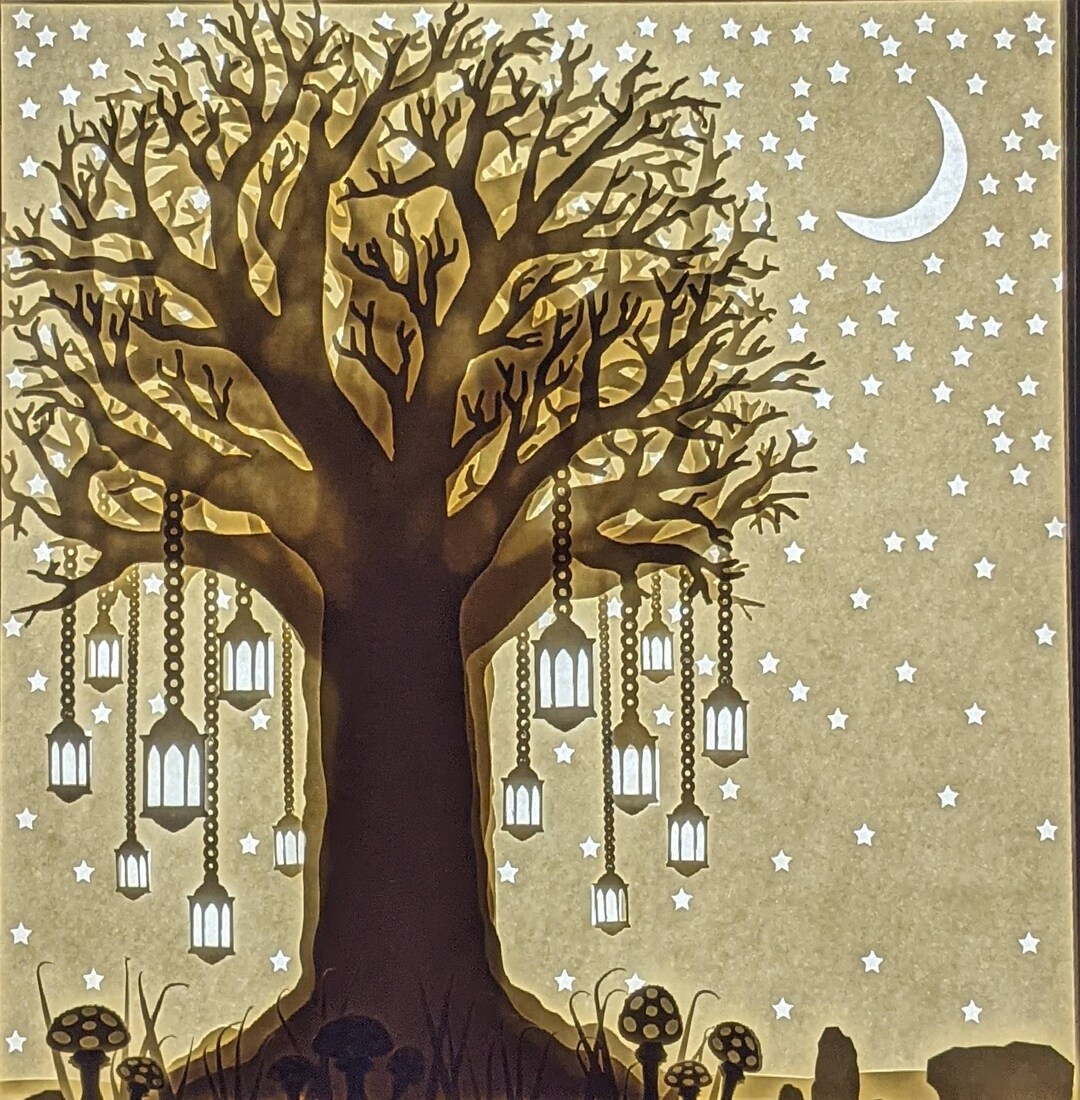 The Sacred Tree, Paper Cut Light Box - Etsy