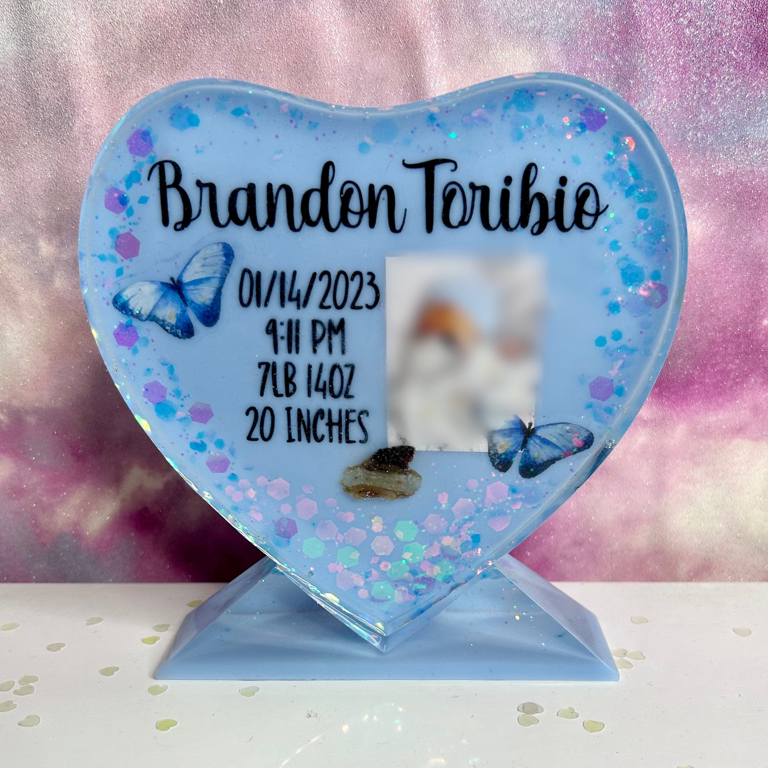Resin Baby Keepsake Baby Detail Frame Umbilical Ornament - Etsy UK
