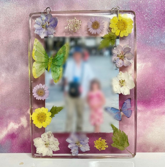 Floral Photo Frame Flower Wall Hanging Personalised Photo | Etsy