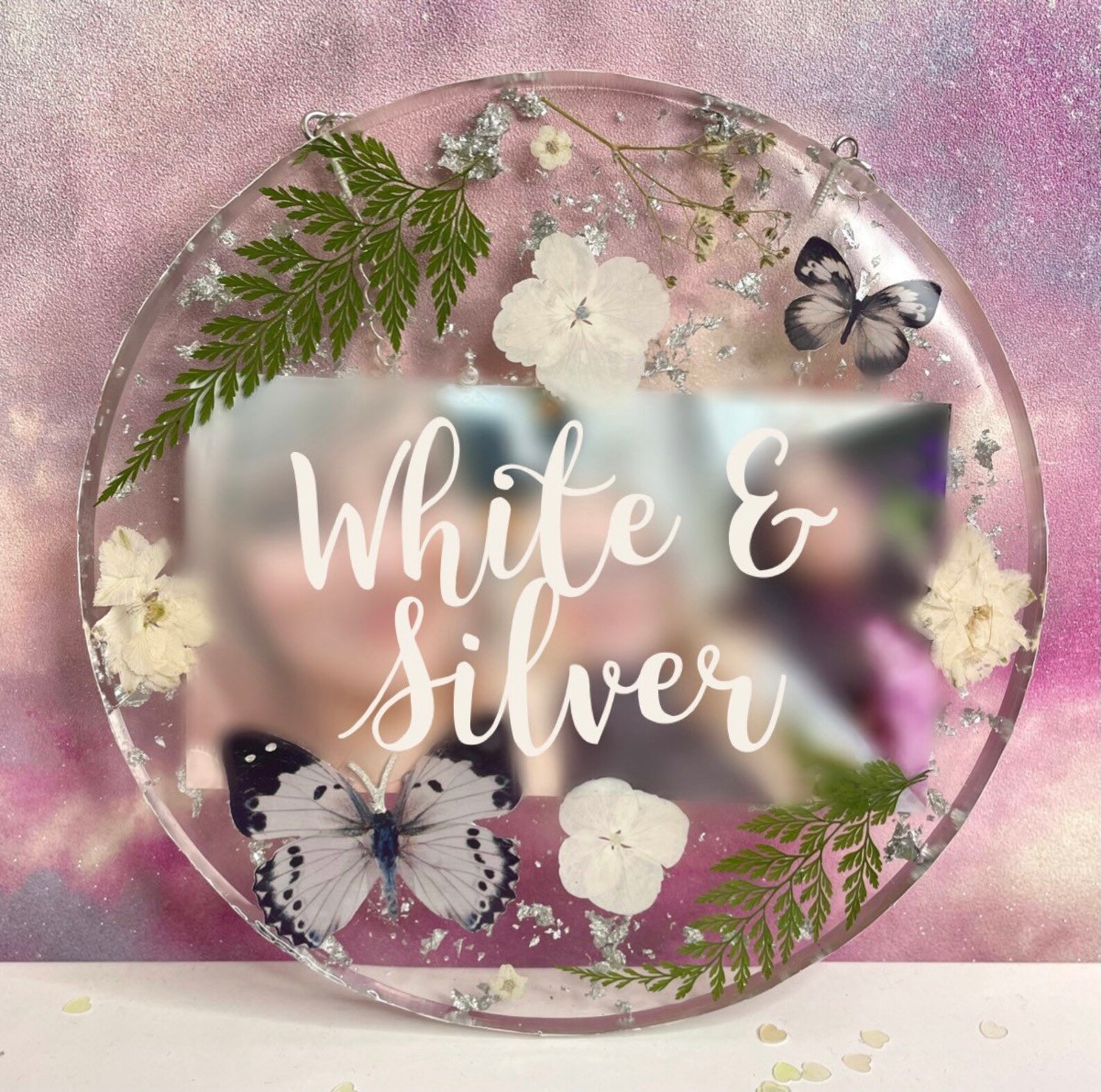 Resin Photo Frame, Flower Wall Hanging, Personalised Frame, Floral ...