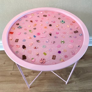 Pink Candy Table, Pink Coffee Table, Epoxy Side Table - Etsy