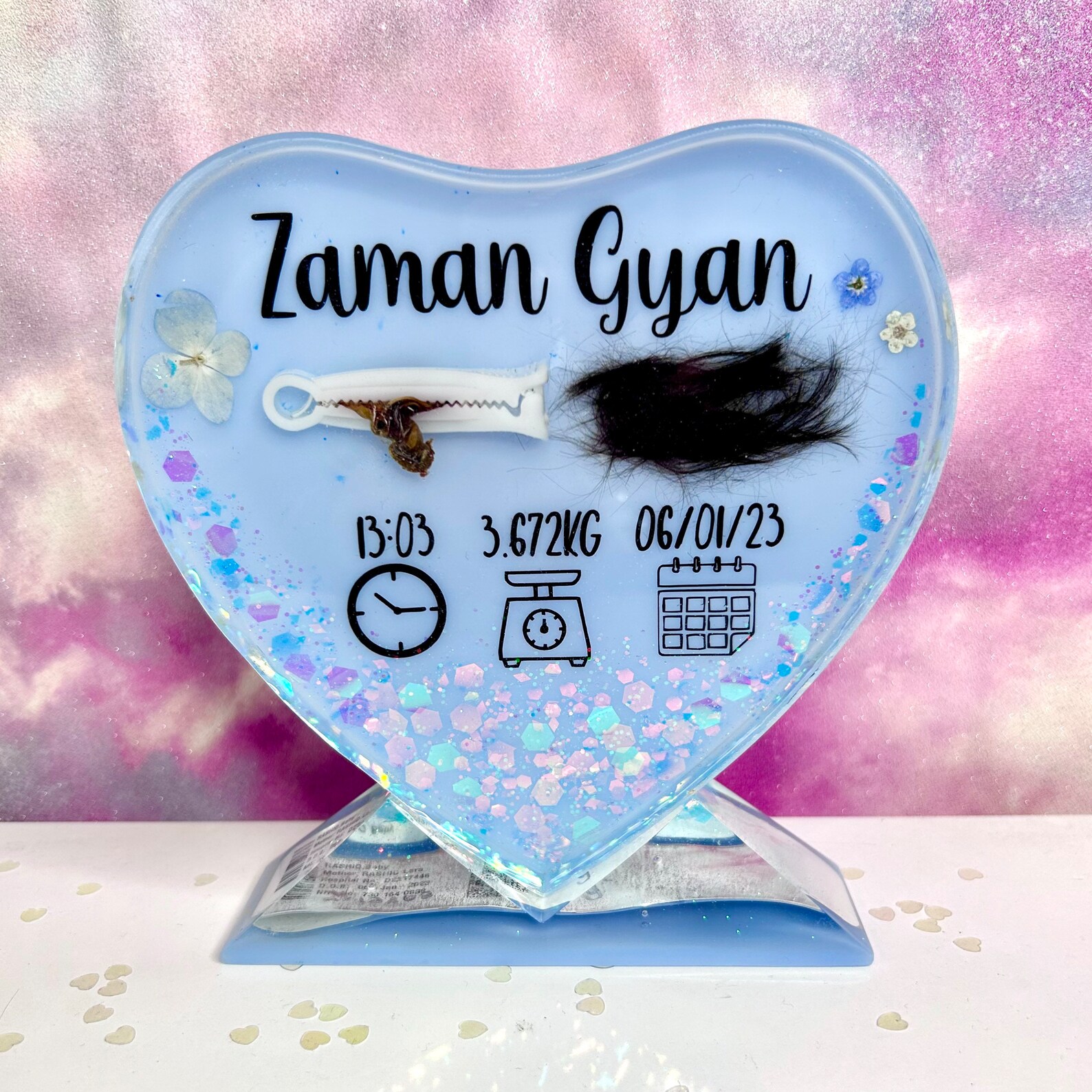 Resin Baby Keepsake Baby Detail Frame Umbilical Ornament - Etsy UK