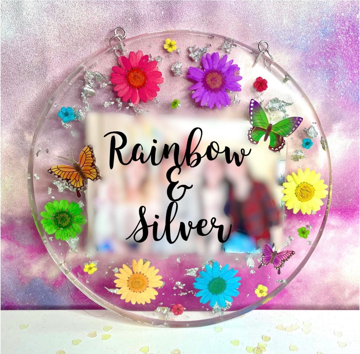 Resin Photo Frame Flower Wall Hanging Personalised Frame | Etsy UK