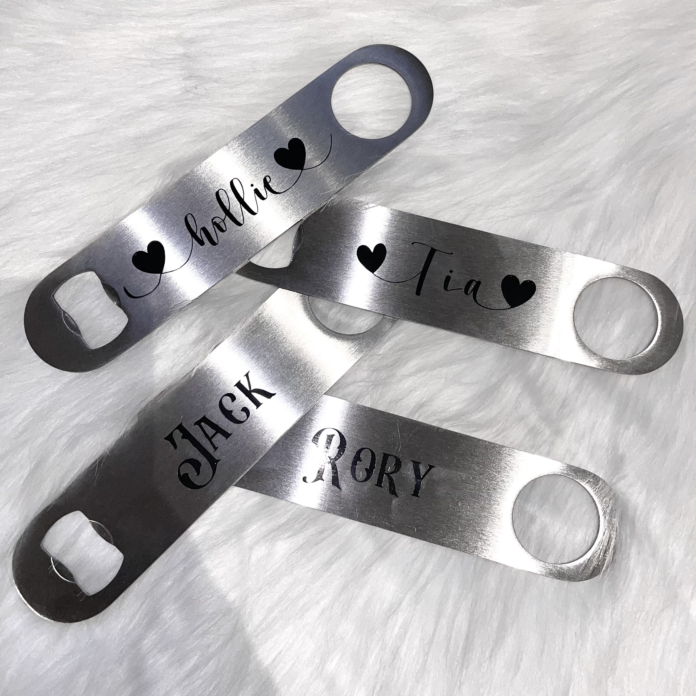 Personalised bar blade custom name bottle opener bar | Etsy