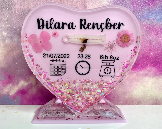 Resin Baby Keepsake, Baby Detail Frame, Umbilical Ornament, New Baby ...