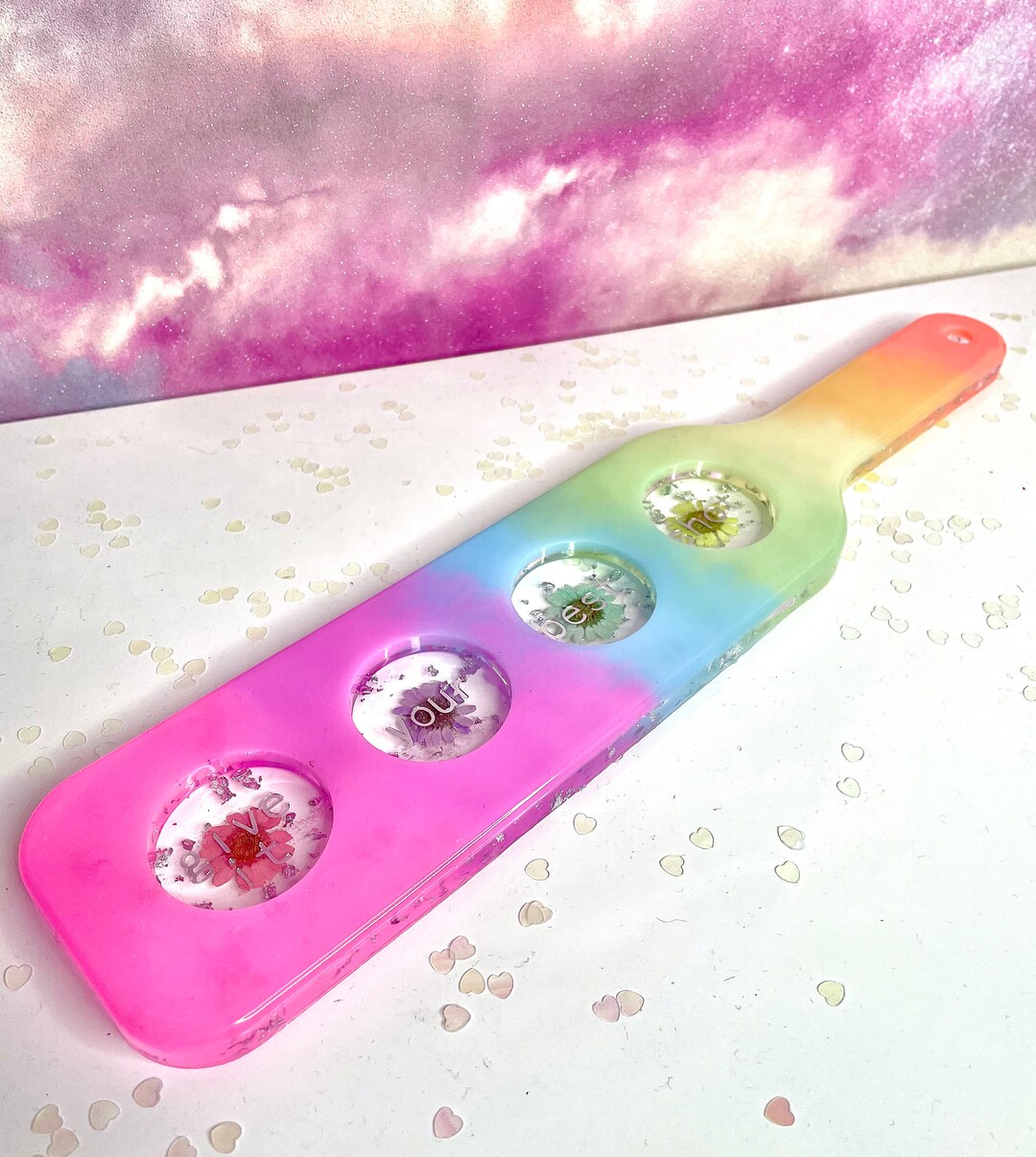 Rainbow Shot Paddle, Shot Glass Holder, Flower Drinks Tray, Birthday ...