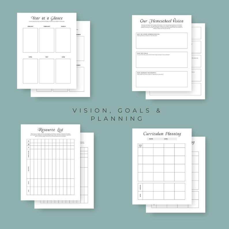 Simplicity Homeschool Planner - Printable | Flexible Planner for Stress ...