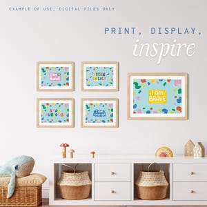 Motivational Posters for Kids - Printable Wall Art Set | Classroom or ...