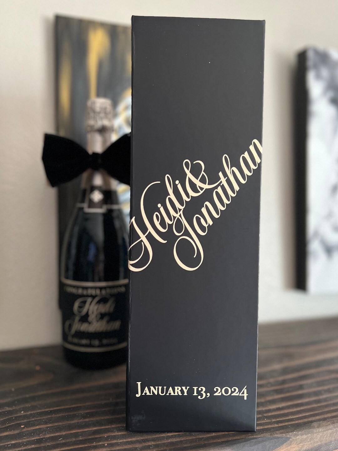 Personalized Champagne Gift Box - BOX ONLY - Custom Veuve Box, Custom ...