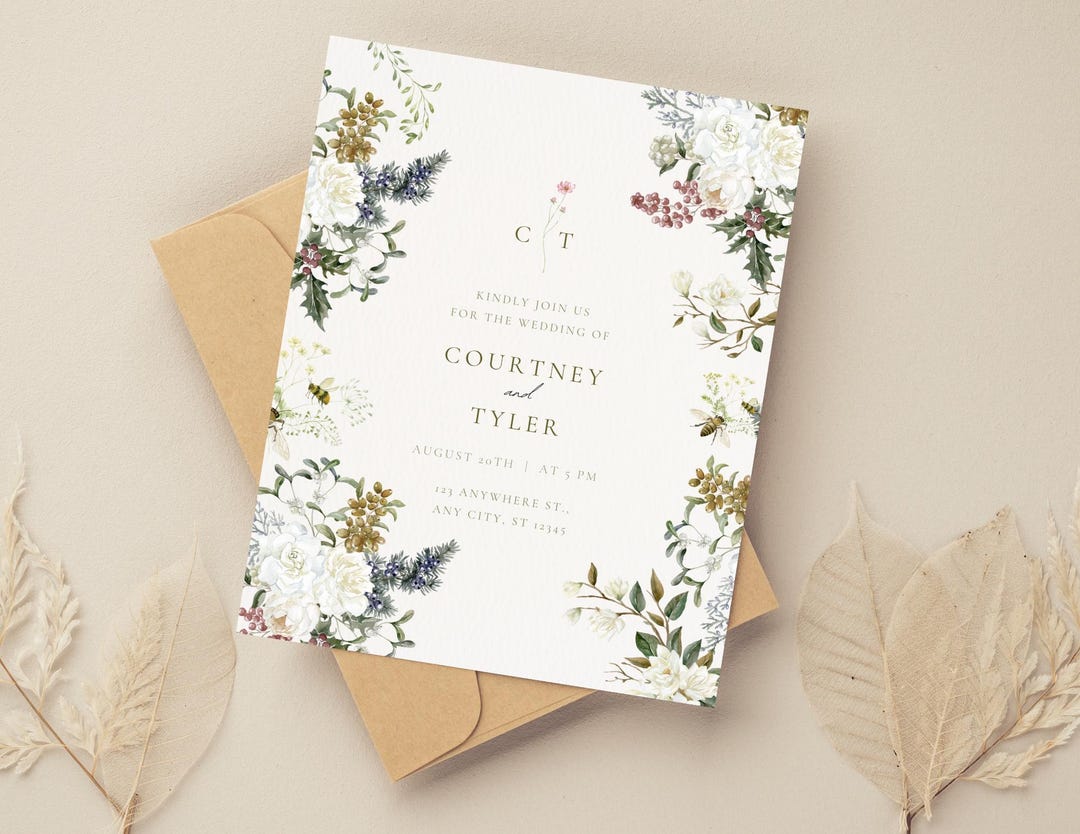 Custom Floral Wedding Invitation *digital Copy* - Etsy
