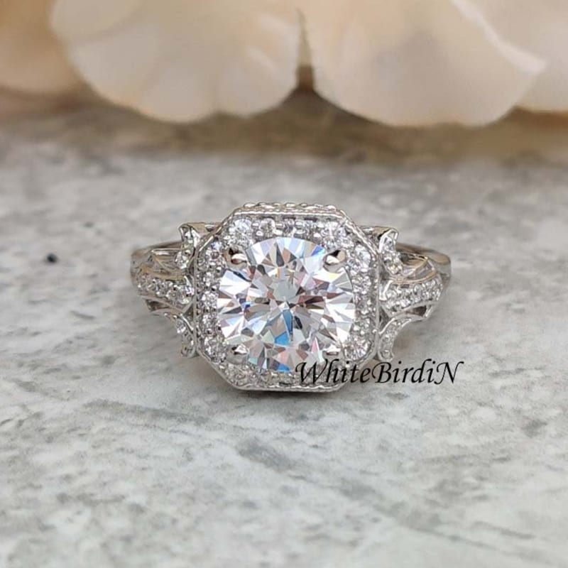 Antique Moissanite - Etsy