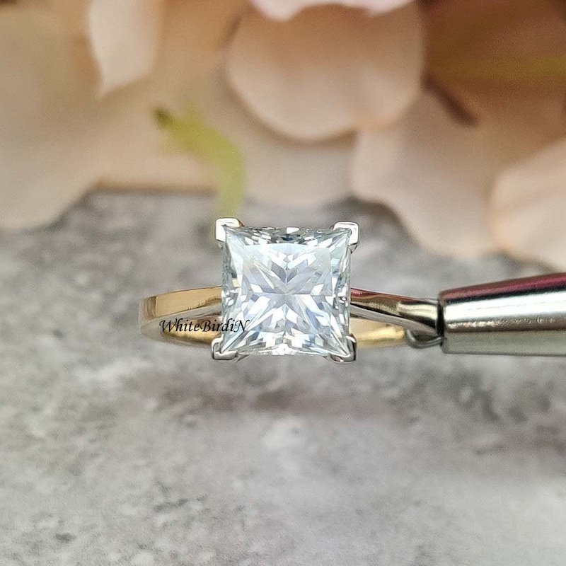 3ct Moissanite Engagement Ring - Etsy