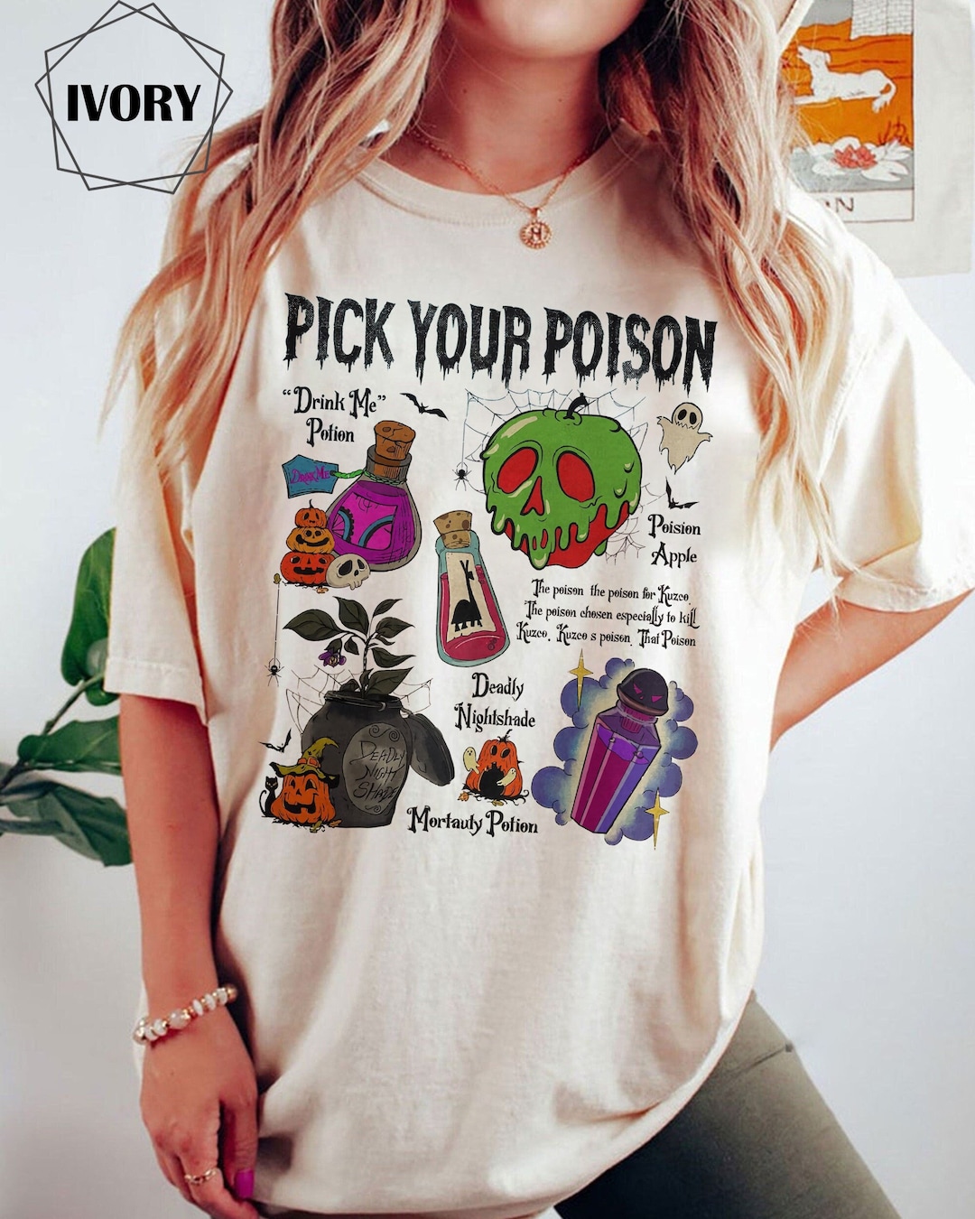Vintage Pick Your Poison Disney Halloween Shirt, Retro Disney Villains Poison Halloween Shirt ...