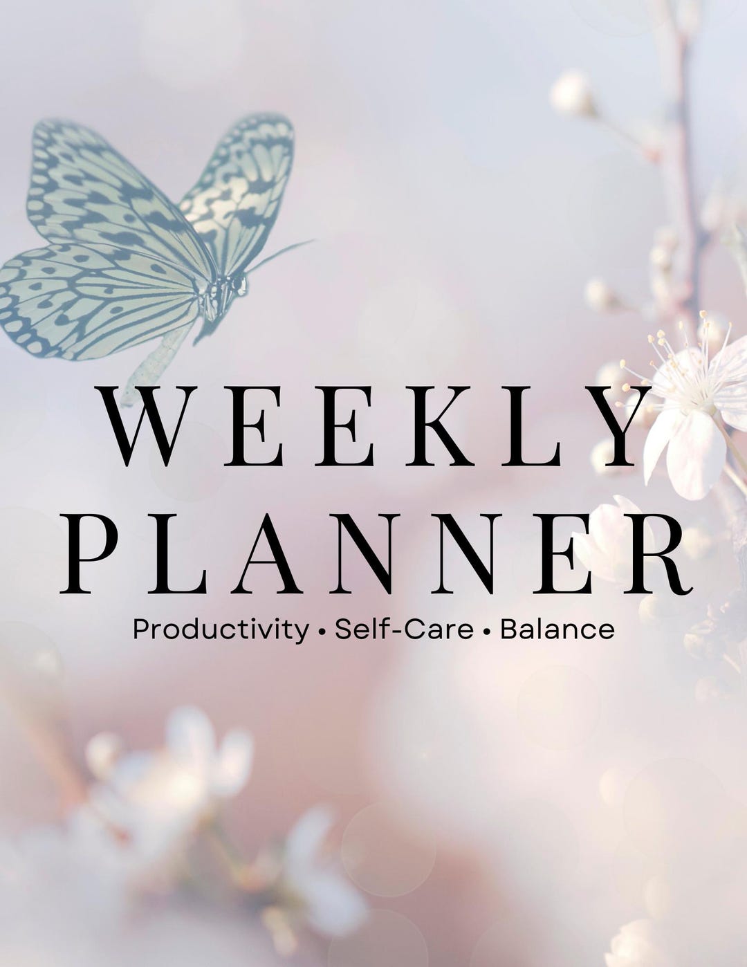 Weekly Planner Printable 8.5x11 | Minimal Self Care & Productivity ...