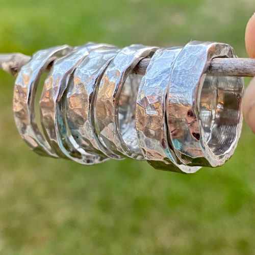 5mm Simple Silver Wedding Ring Flat Ring Plain Silver Band | Etsy