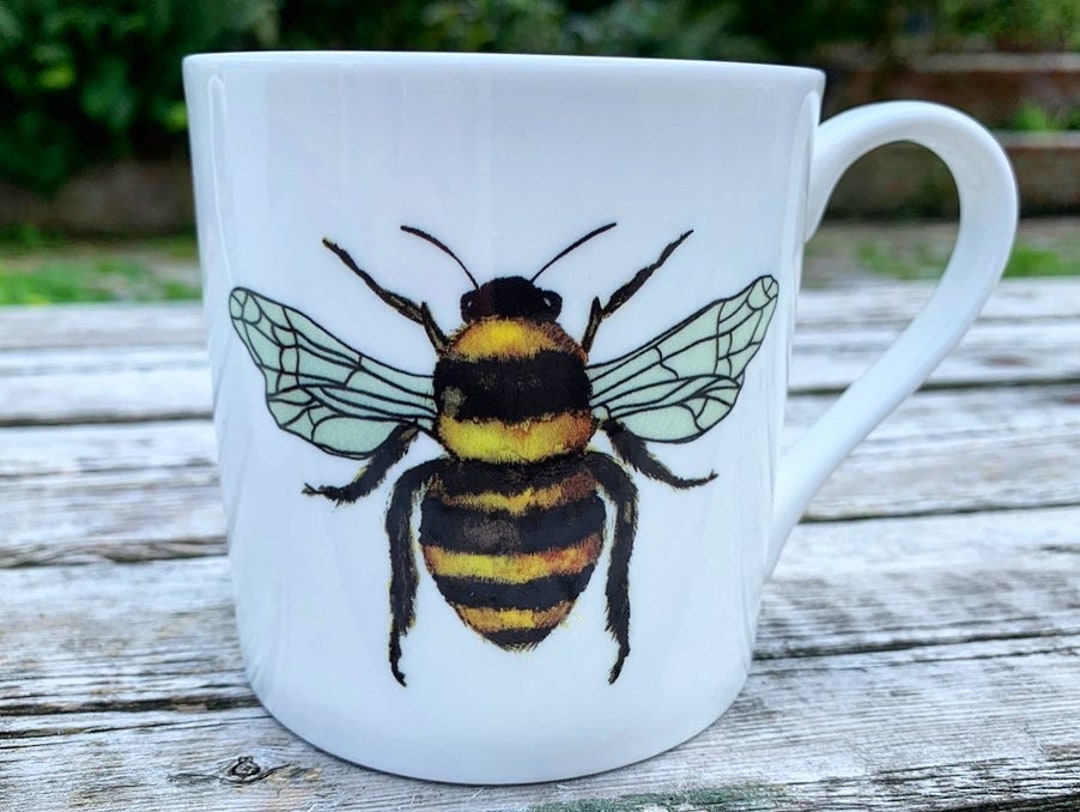 Bee Mug Fine Bone China Large Balmoral 12oz Balmoral Mug - Etsy