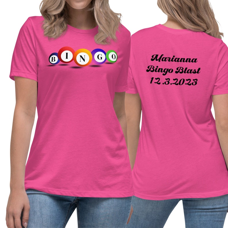 Custom Women's BINGO T-shirt BINGO Party Favor Gamers Event Gift Bingo ...