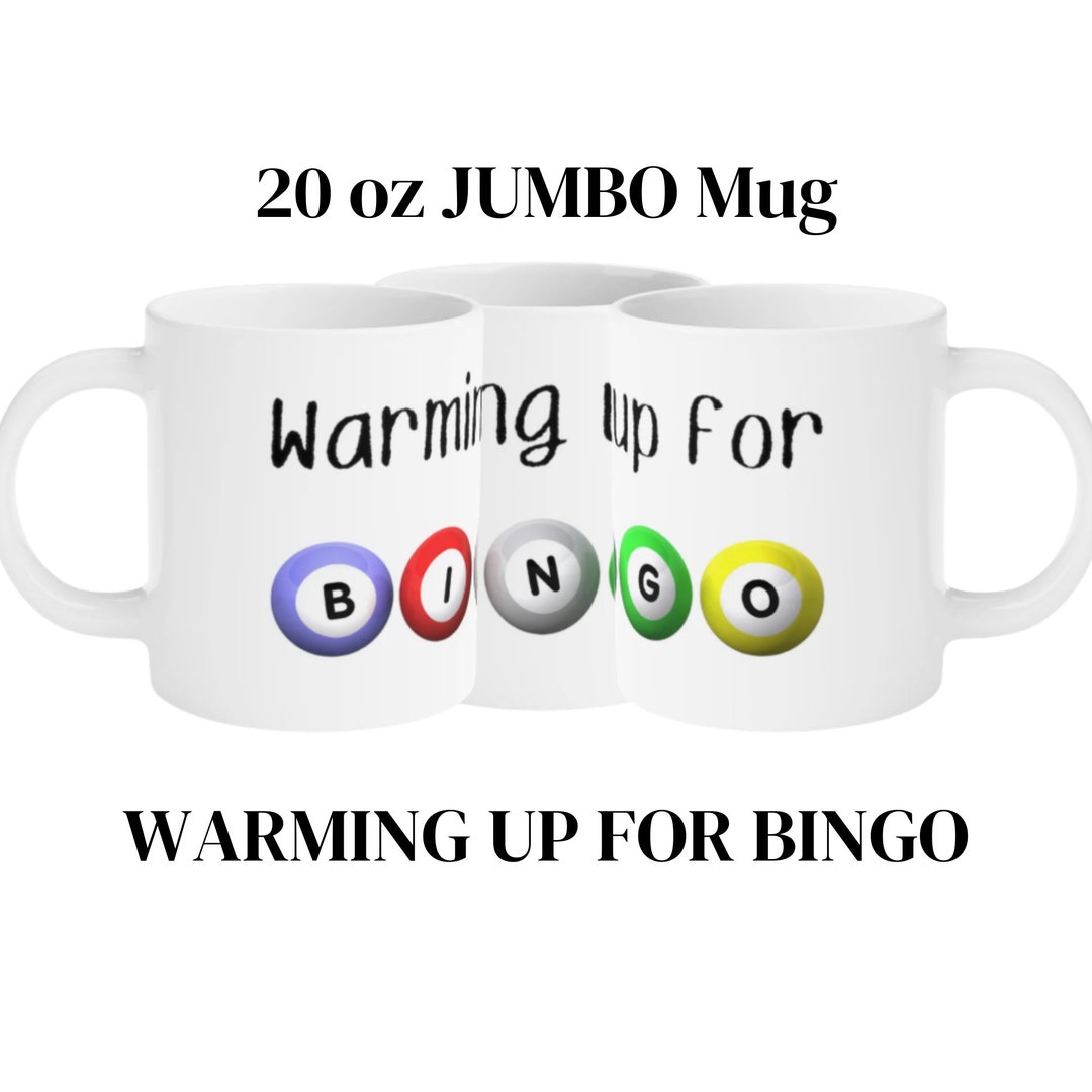 JUMBO Bingo Lover's Coffee Mug 20oz Xtra Large Ceramic Cup, Perfect ...