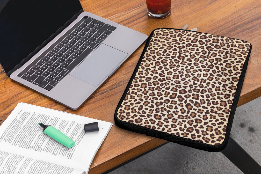 Custom PC Case Leopard Print Laptop Sleeve 13 or 15 Inch Computer ...
